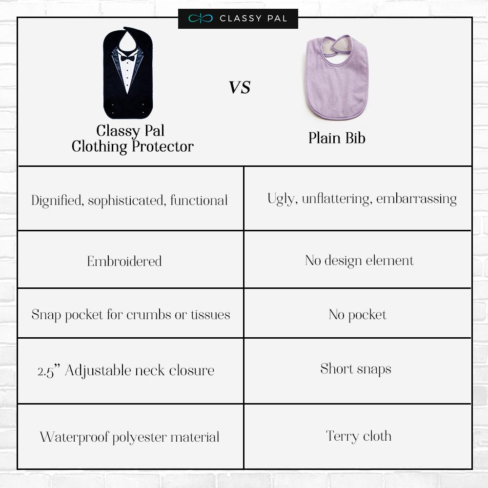 Men's Dress 'n Dine™ Adult Bib: Tuxedo Design