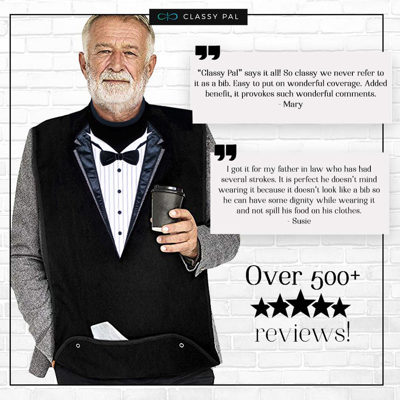 Men's Adult Bib 2-Pack: Sweater and Tuxedo Styles – Classy Pal